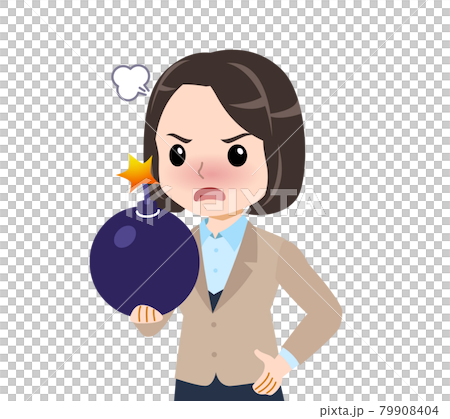 Woman in beige suit - Stock Illustration [79908404] - PIXTA
