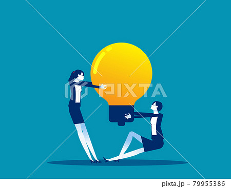 People fighting for the light bulb. Business...のイラスト素材 [79955386] - PIXTA