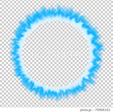 Blue flame circle frame - Stock Illustration [79966161] - PIXTA