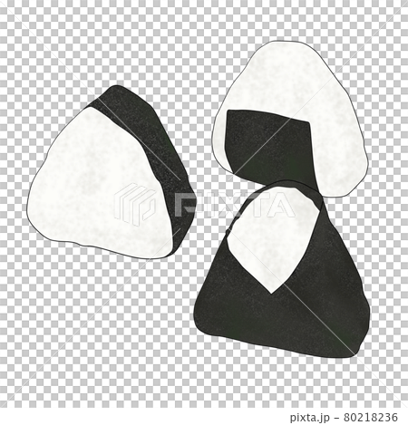 Triangular rice ball (hand-painted) - Stock Illustration [80218236] - PIXTA