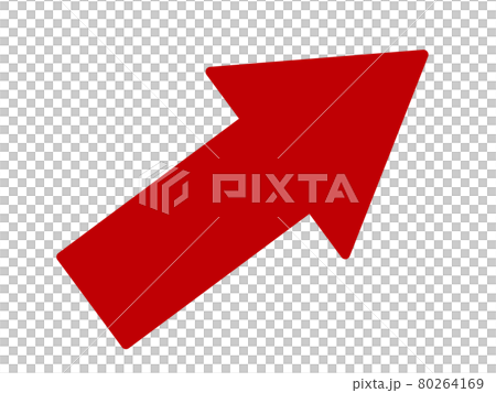 Diagonal red arrow illustration material - Stock Illustration [80264169 ...