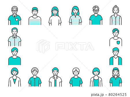 人物アイコンセットのイラスト素材 [80264525] - PIXTA