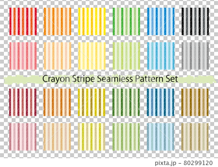 Crayon Stripe Swatch Pattern Set 03 - Stock Illustration [80299120] - PIXTA