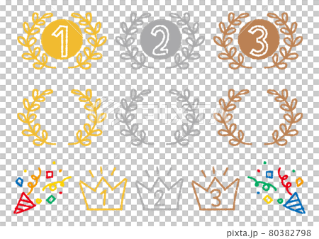 Cute handwritten ranking icon set (rough lines) - Stock Illustration ...