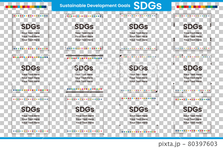 Simple frame using 17 colors of SDGs (with... - Stock Illustration ...