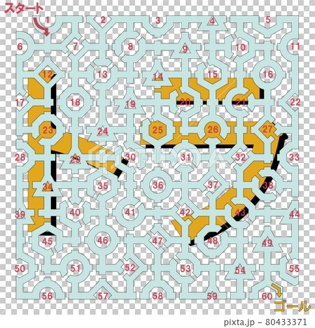 Tora-kun's Maze 2 (circular / polygonal and... - Stock Illustration ...