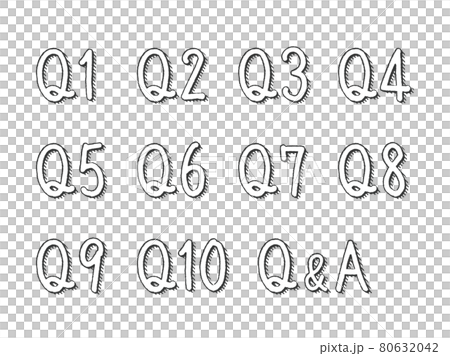 Hand-drawn Q & A, FAQ, quiz, answer, headline... - Stock Illustration ...