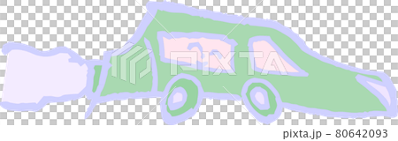 Cute car scribble drawn by a child - Stock Illustration [80642093] - PIXTA