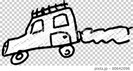 Cute car scribble drawn by a child - Stock Illustration [80642096] - PIXTA