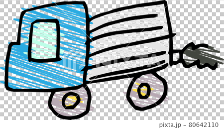 Cute car scribble drawn by a child - Stock Illustration [80642110] - PIXTA