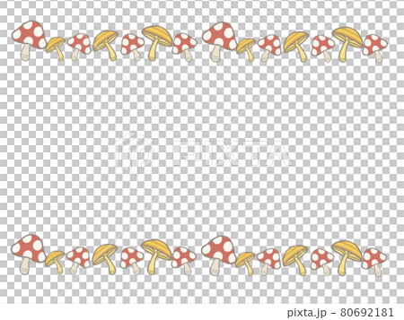 Colorful mushroom frame - Stock Illustration [80692181] - PIXTA