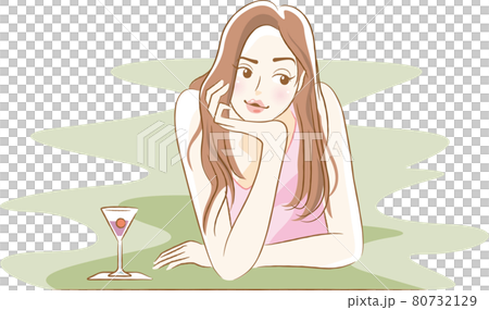 Image illustration of a woman getting tipsy - Stock Illustration ...