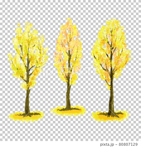 Illustration of a tree with yellow leaves - Stock Illustration ...