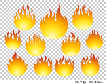 Material (flame decoration frame frame set) - Stock Illustration ...