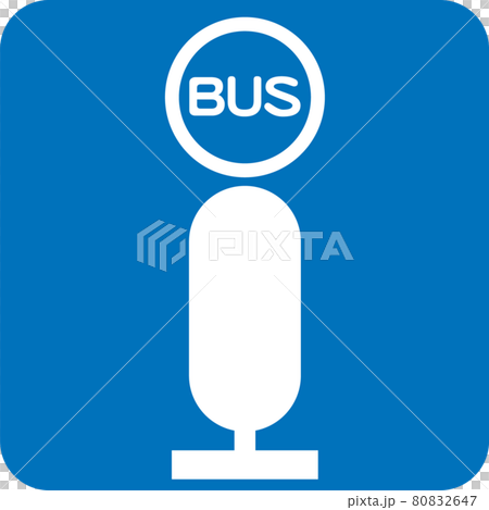 Bus stop pictogram - Stock Illustration [80832647] - PIXTA