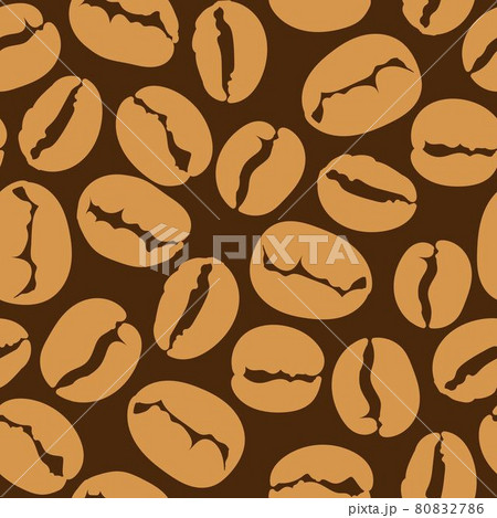Coffee grain pattern on a dark brown...のイラスト素材 [80832786] - PIXTA