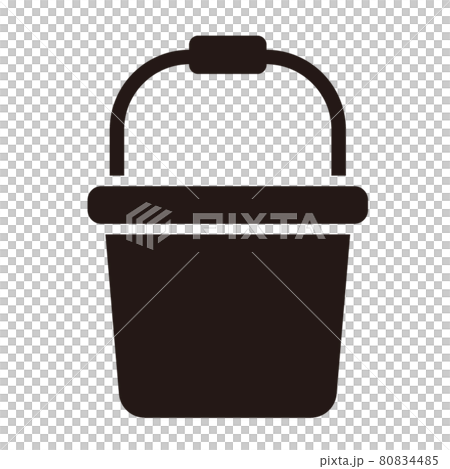 Simple bucket icon / white background - Stock Illustration [80834485 ...