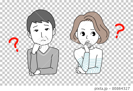 Men and women thinking - Stock Illustration [80864327] - PIXTA