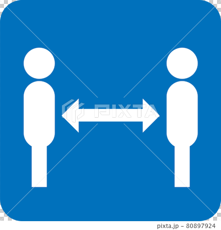 Social distance pictogram - Stock Illustration [80897924] - PIXTA