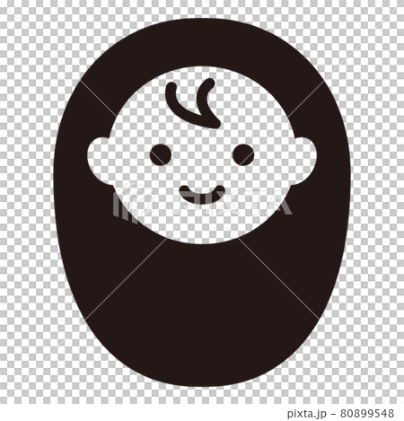 Simple baby icon / white background - Stock Illustration [80899548] - PIXTA