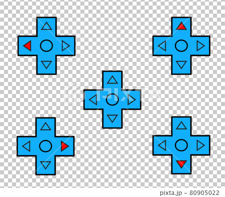 Cross button (blue) - Stock Illustration [80905022] - PIXTA