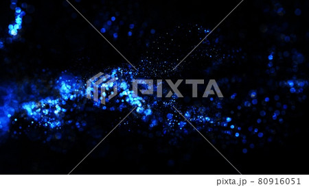 3d render. Blue glowing particles circles in...のイラスト素材 [80916051] - PIXTA