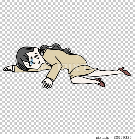 fall down, fall over, tumble - Stock Illustration [80939325] - PIXTA