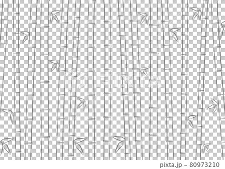 Simple bamboo grove line drawing background - Stock Illustration ...