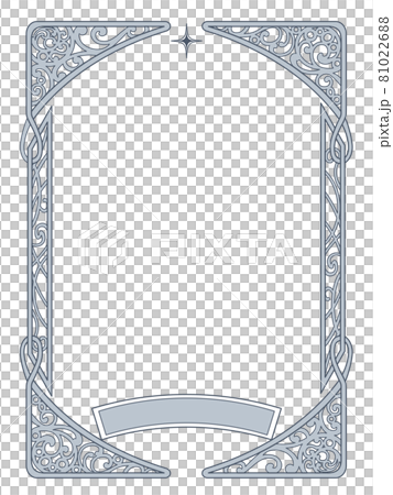 Blue tarot card frame - Stock Illustration [81022688] - PIXTA