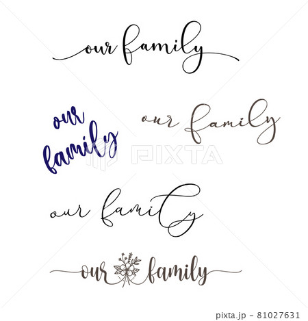 Our Family Lettering