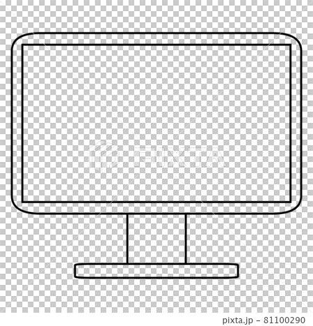 Monitor line drawing - Stock Illustration [81100290] - PIXTA
