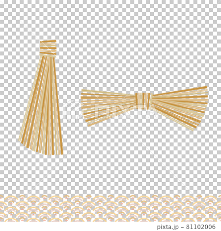 Shimenawa to decorate for happiness on New... - Stock Illustration ...