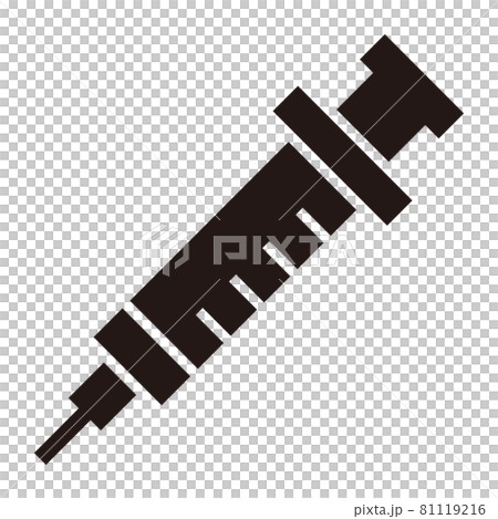 Syringe simple icon / white background - Stock Illustration [81119216 ...
