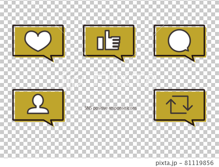SNS favorable reaction image icon - Stock Illustration [81119856] - PIXTA