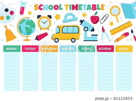 Class Timetable Clipart