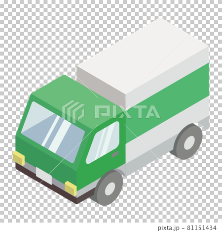 Isometric truck illustration - Stock Illustration [81151434] - PIXTA