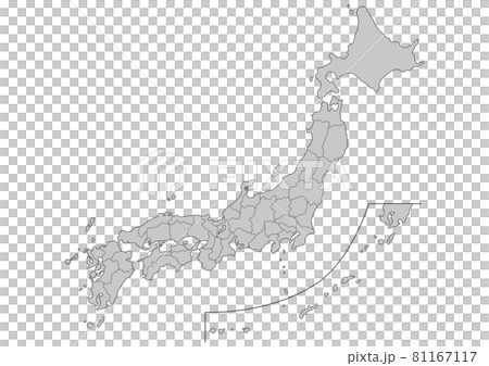 Map of Japan Illustration_No prefecture... - Stock Illustration ...