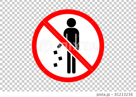Illustration of littering prohibited - Stock Illustration [81213238 ...