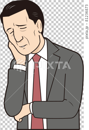 Drooling male senior businessman - Stock Illustration [81236873] - PIXTA