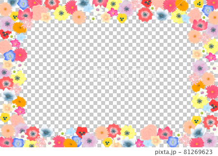 Flower frame postcard background material - Stock Illustration ...