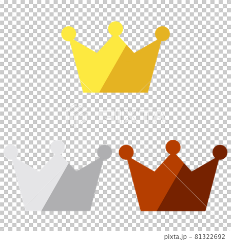 Gold, silver and bronze crown - Stock Illustration [81322692] - PIXTA