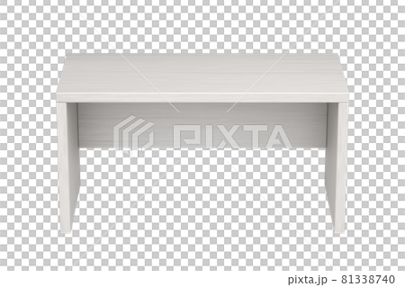 Front view of white modern desk - Stock Illustration [81338740] - PIXTA