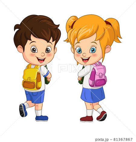 Happy Children In School Clipart
