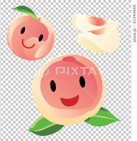 Cute peach character - Stock Illustration [81444889] - PIXTA