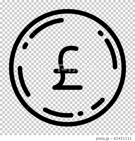 Pound coin icon vector illustration - Stock Illustration [81451111] - PIXTA
