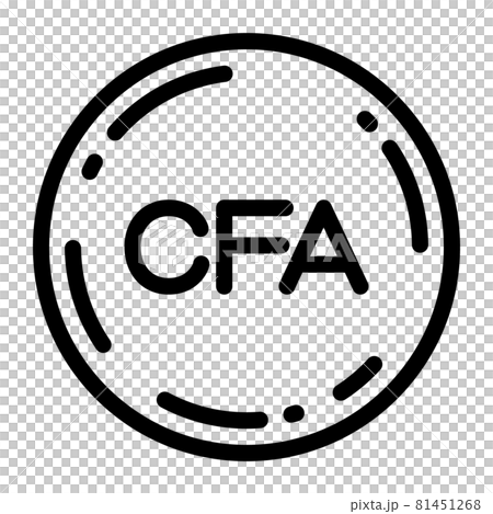 West Africa CFA franc coin icon vector... - Stock Illustration ...