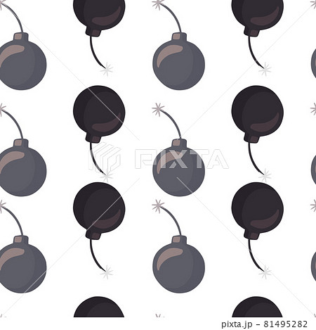 Dynamite elements seamless pattern with grey...のイラスト素材 [81495282] - PIXTA