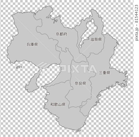 Japan region division _ Kinki _ prefecture name... - Stock Illustration ...
