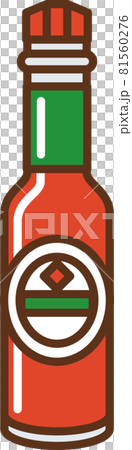 Tabasco in a bottle seen from the front - Stock Illustration [81560276 ...