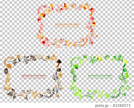 Simple plant illustration frame - Stock Illustration [81560571] - PIXTA